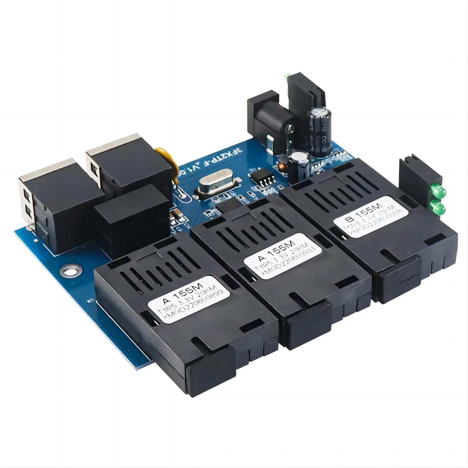 Fiber Optic Switch Board 5 Port 100Mbps SC Fiber Optic Converter ...