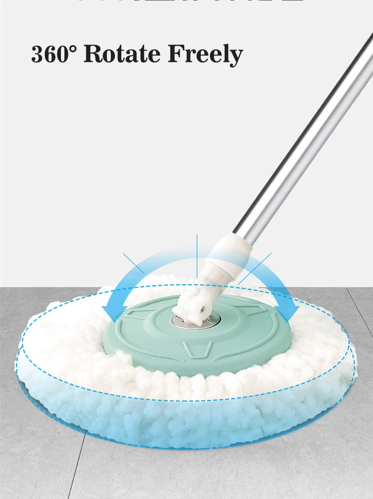 Stainless Steel Rod Floating Mop Cleaner Magic Mop Spin Dry Cleaning ...