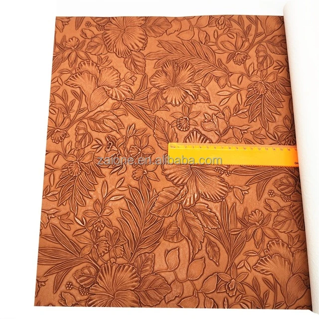 Carving Solid Dark Series Pattern Vintage Flower Leaf Textured Embossed ...