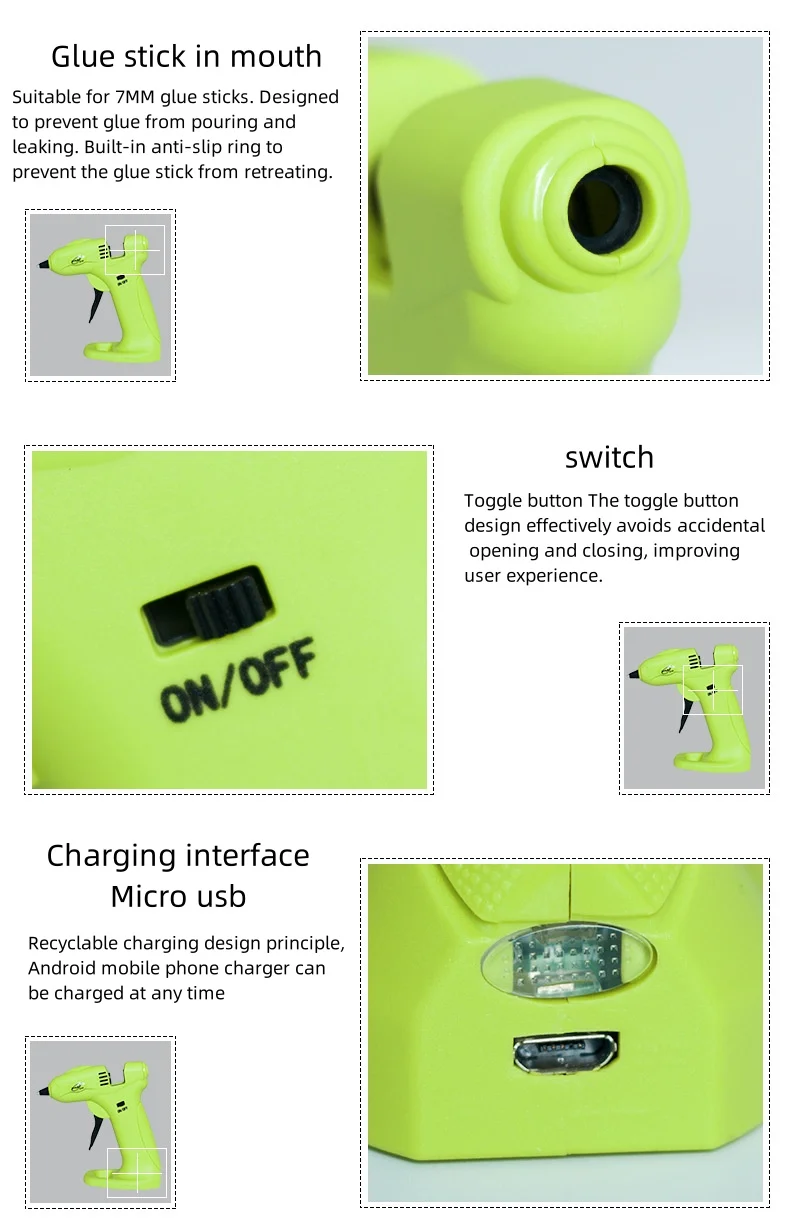 3.7v Mini Battery Glue Gun Wholesale Hot Melt Glue Gun Cordless Hot ...