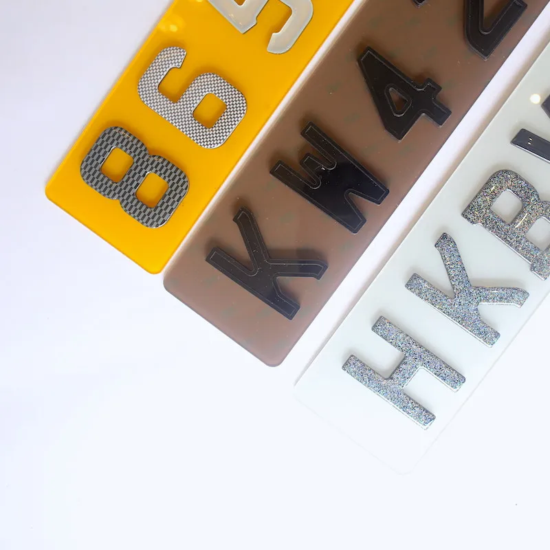 Top Quality Acrylic Blank European Plate Tinted Yellow Reflective ...