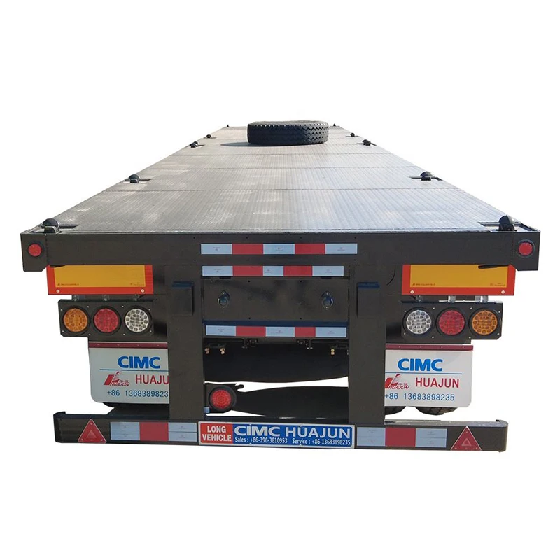 Cimc 20ft 40ft Flat Bed Container 40ft Flatbed Heavy Load Trailers ...