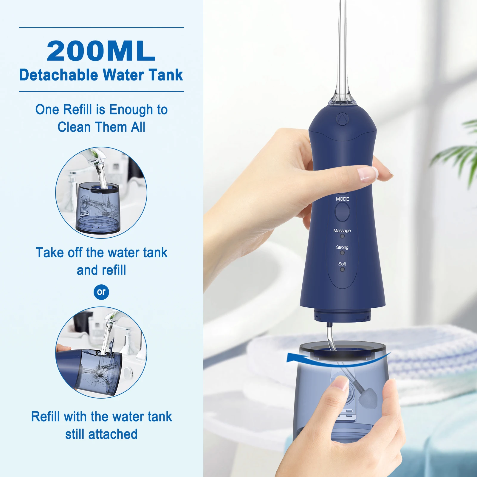 Cheap Price Portable Cordless Electric Pick Dental Water Flosser ...