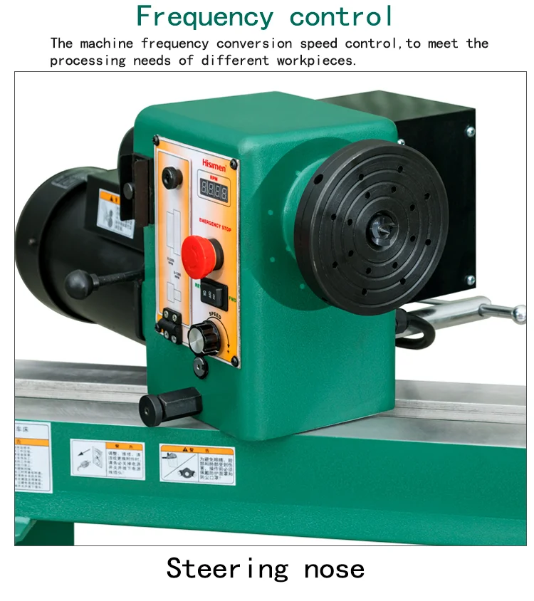 2000w Wood Lathe Woodworking Machine Speed Control Woodworking ...