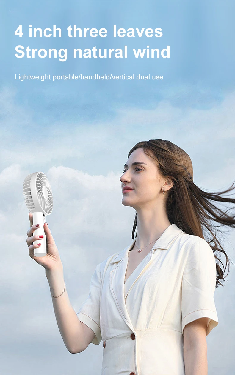 Portable Handheld Fan - Long Endurance Rechargeable Cooling
