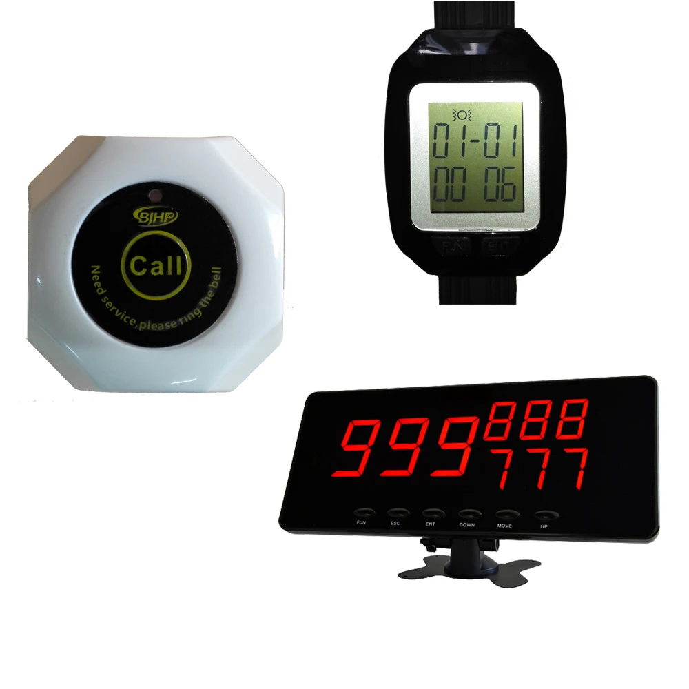 Wireless Caregiver Pager Call Button Watch Restaurant Pagers for Server ...