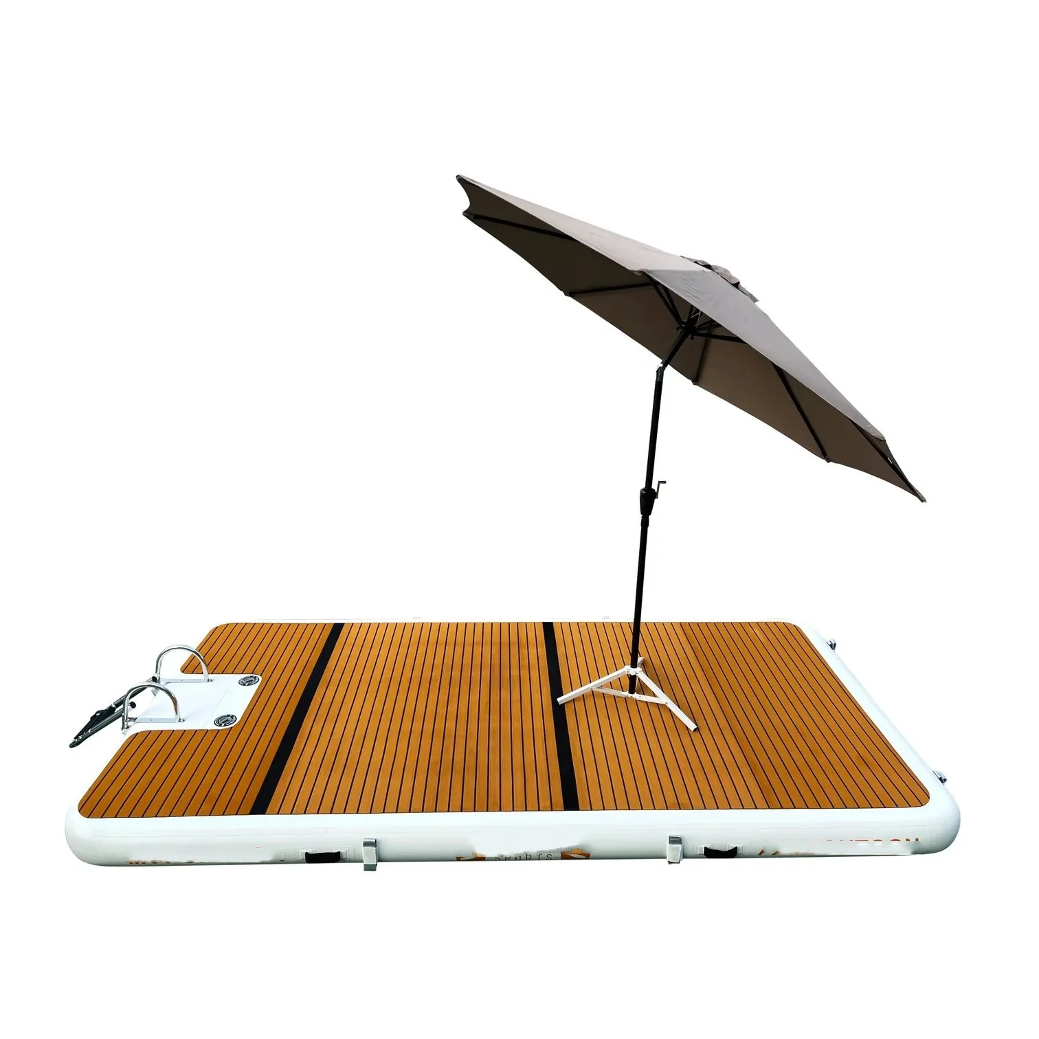 250x150x20cm Teak Deck Inflatable Pontoon - Floating Platform