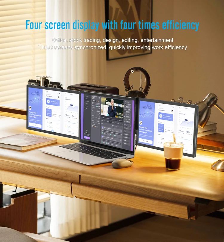 Vtex Oem Odm Direct Factory Triple Laptop Screen Extender 13.3" Fhd ...