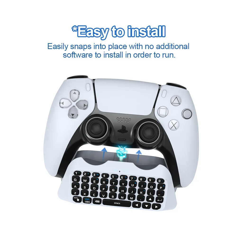 New Wireless Keyboard 3.0 Controller Chat Pad For Playstation 5 Ps5 ...