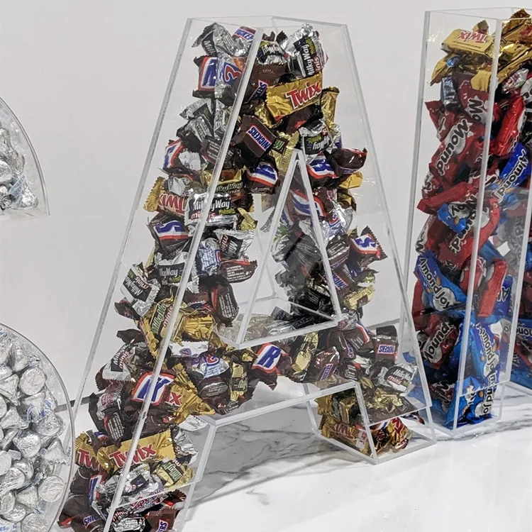 Freestanding Fillable Letter Box - Acrylic Letters for Candy