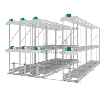 Vertical Farming 3 Layers Mobile Vertical Grow Rack Systems For Indoor ...