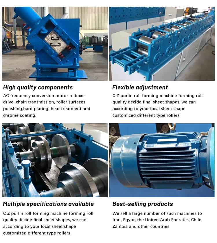 Automatic C Section Purlin Cold Forming Steel Cold Roll Forming Machine ...