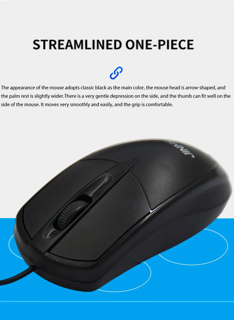 Cheap JINMS V2 Wired Office Mouse 1000 DPI for Laptop/desktop