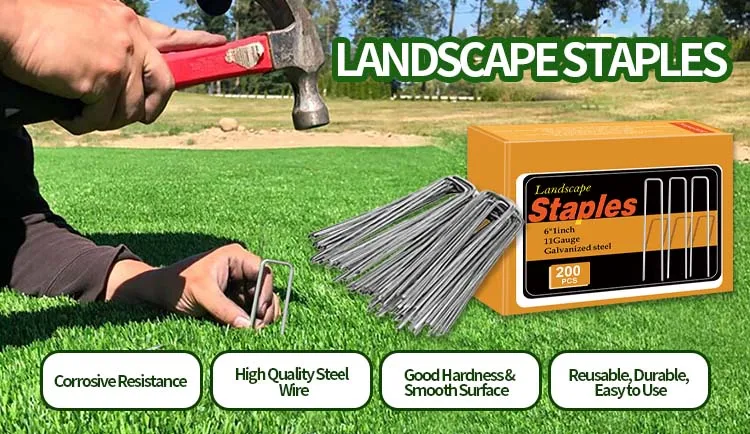 Galvanized U Shape Turf Nail for Artificial Grass Pegs