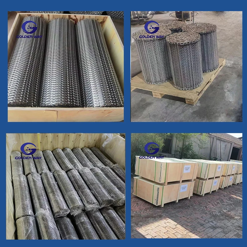 Customized Stainless Steel 304 Spiral Metal Wire Mesh Chain Conveyor ...