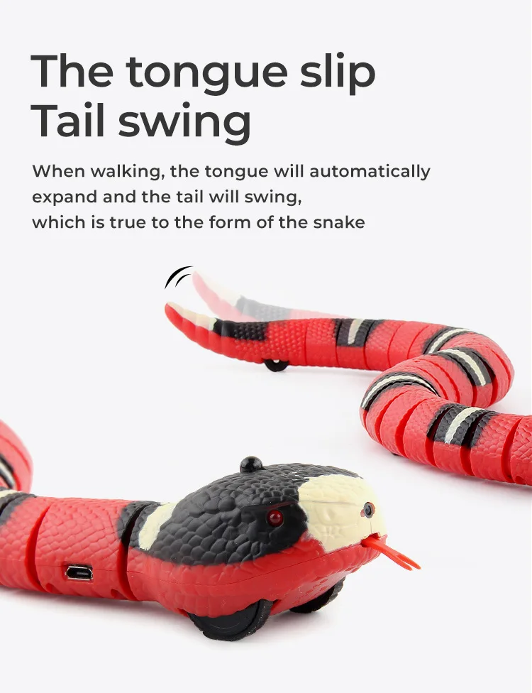 New Smart Sensing Snake Kids Electric Interactive Toys Trick Toy ...