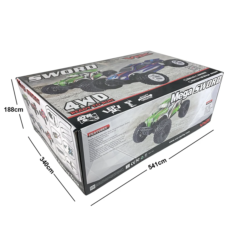 Riverhobby 35km/h 1 10 Scale 4wd Brushed Electric Mega Truck Car Rtr Rc ...