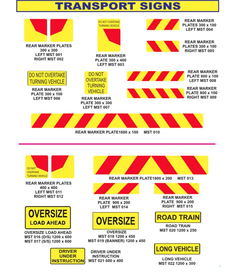 Custom Truck Safety Sign Reflective Do Not Overtake Turning Vehicle ...