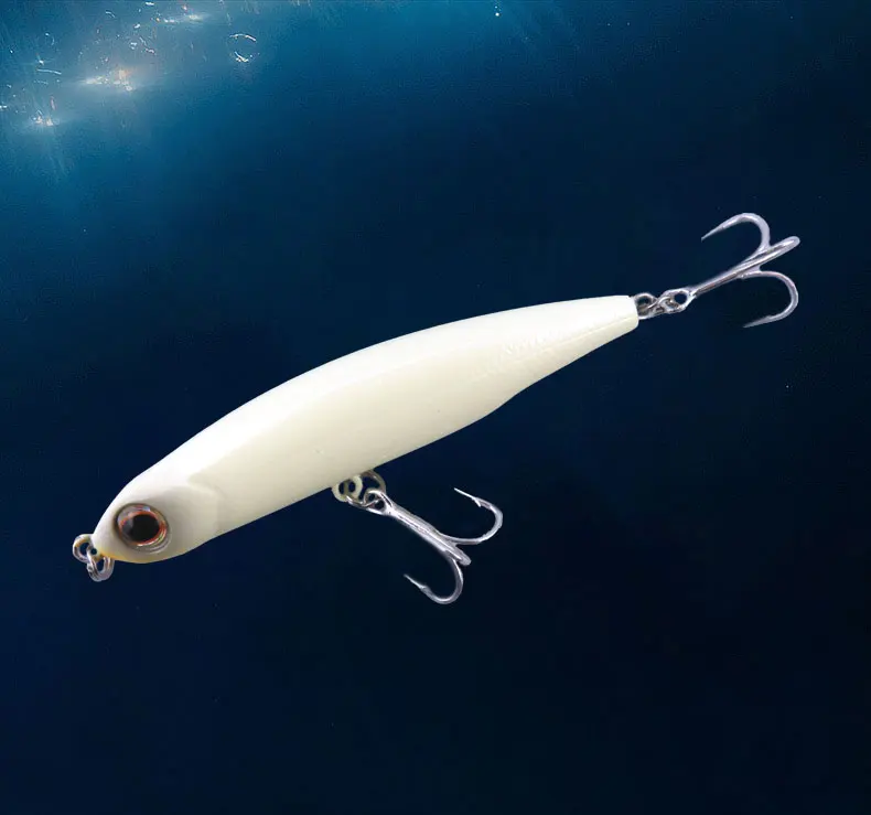 New White Pencil 80mm/10.7g Hard Bait Fishing Sunken Minnow Mackerel ...