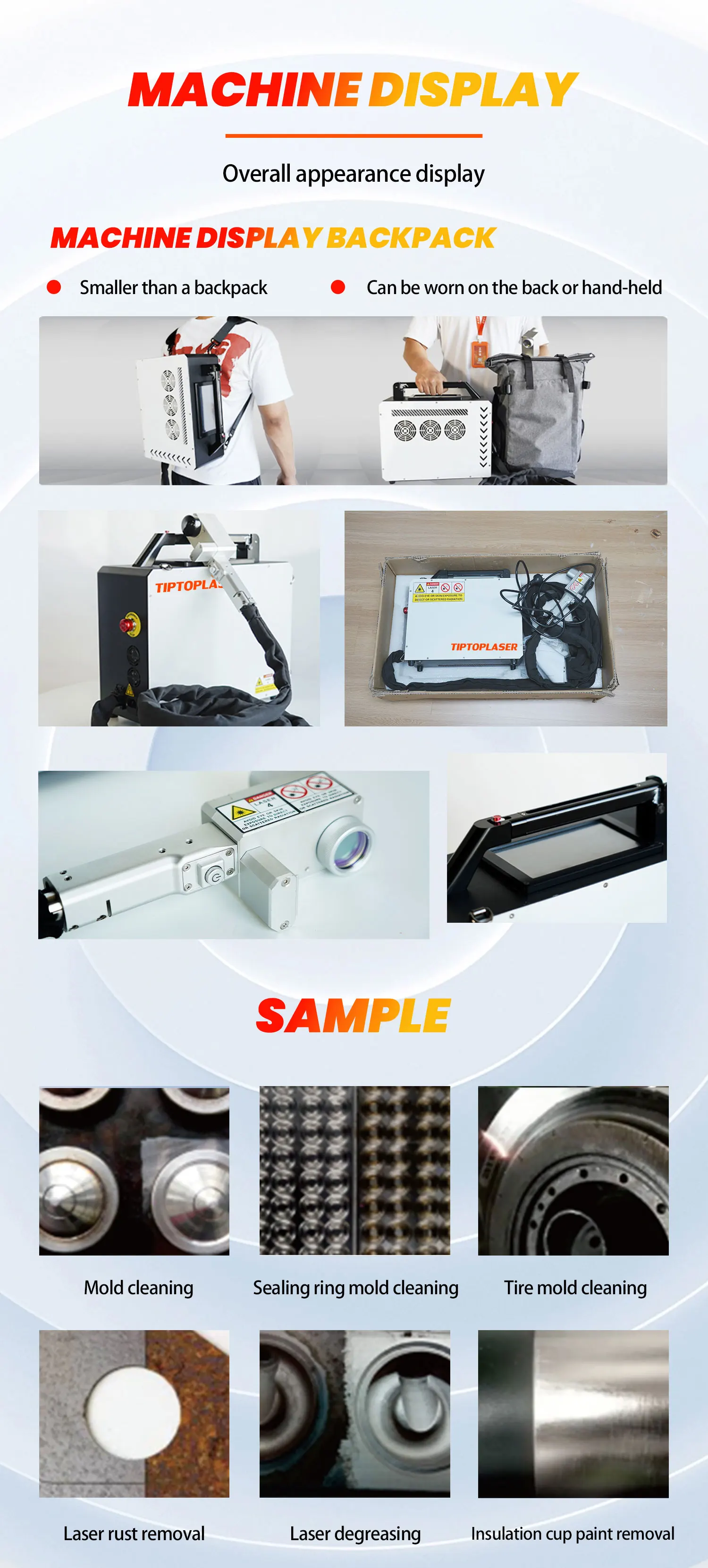 Light Weight Portable Backpack 100w Pulse Laser Cleaning Machine For ...