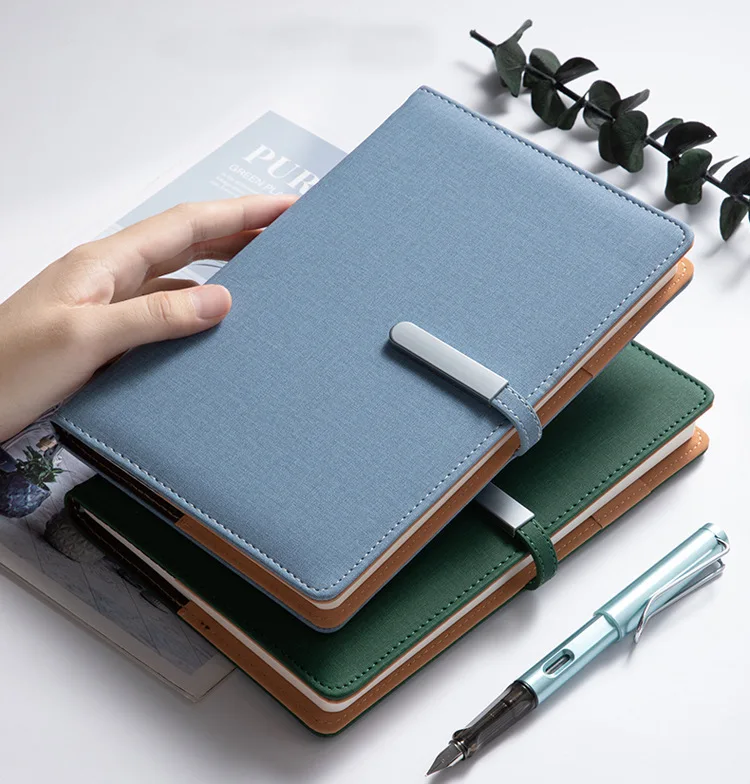 Personalized Fabric Texture Leather Agendas A5 PU Notebooks