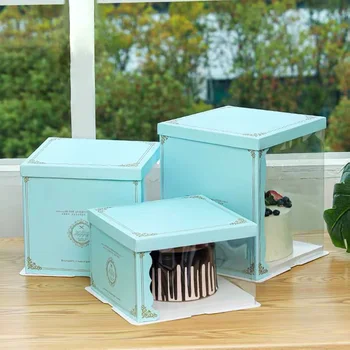 Wholesale Paper Boxes For Cakes Birthday Cake Box Cake Box With Window ...