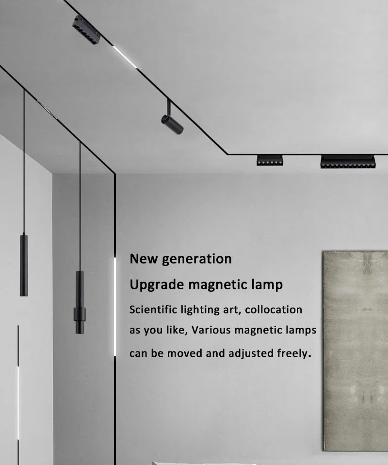 Modern Recessed Magnetic Track Lights - LED Efficiency