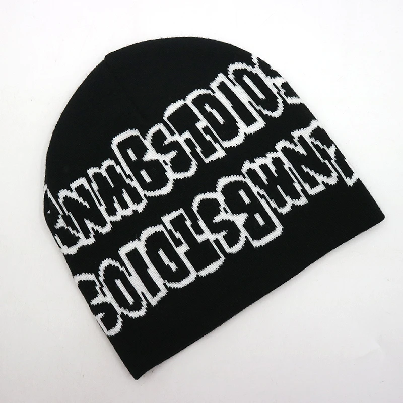 Beanie with Words All over - Customizable Cartoon Design