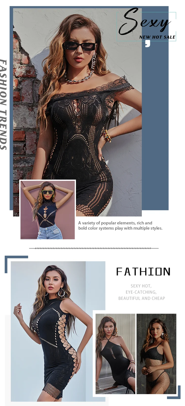 Senior Women's Sexy Beautiful Bodycon Bodysuit Poster Girl Dress ...