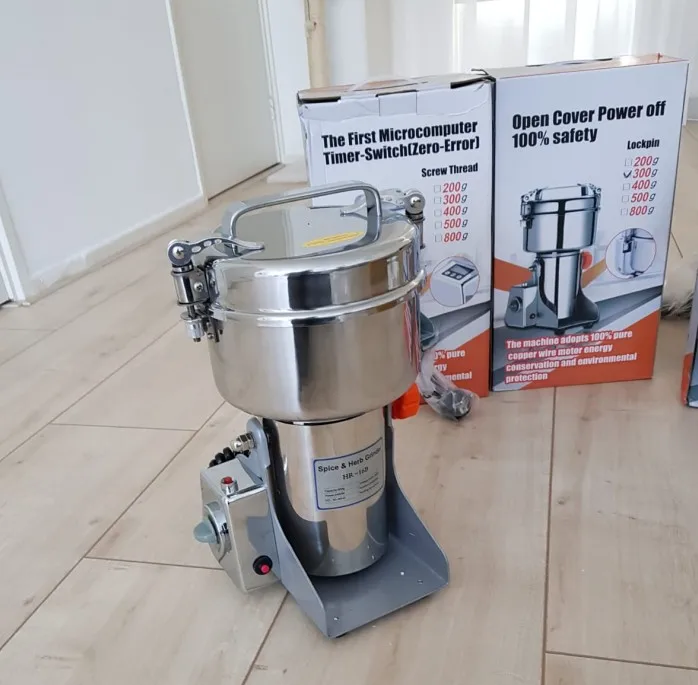 Large Capacity Commercial Electric Spice Grinder - 1500g Dry Spice Food ...