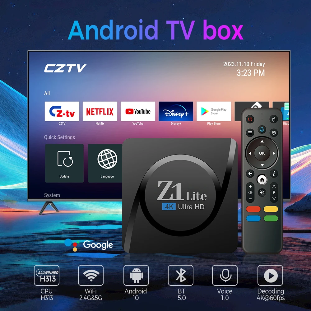GYS NEW MODEL Z1 Lite H313 2G 16G Android 10 Dual Wifi Smart Tv Box 4k ...