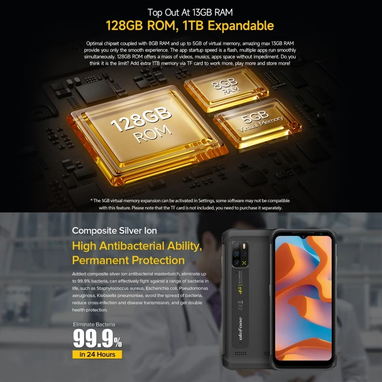 New Arrivals Ulefone Armor 12s Rugged Phone 8gb+128gb 5180mah Battery 6 ...