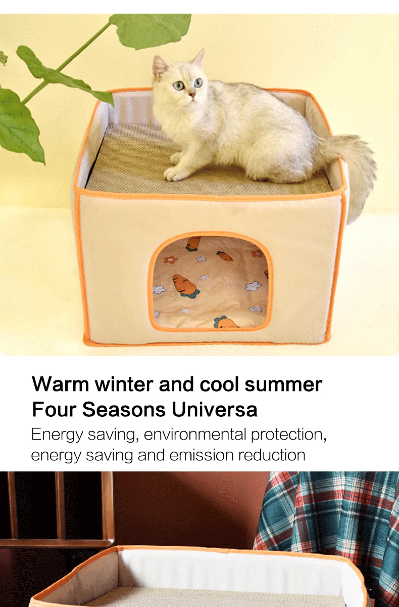 Modern Pet House Bed Cat Box For Truck With Window Scratch Box Board ...