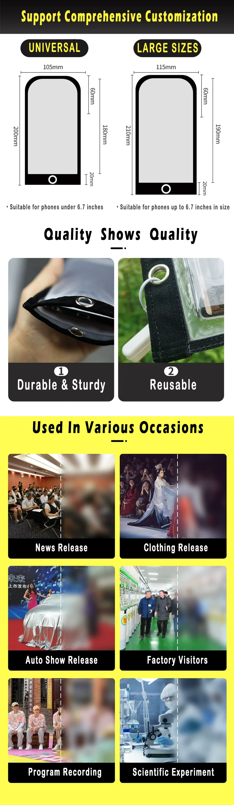 No Photography Allowed Mobile Phone Bags - Anti Camera Security Bags ...