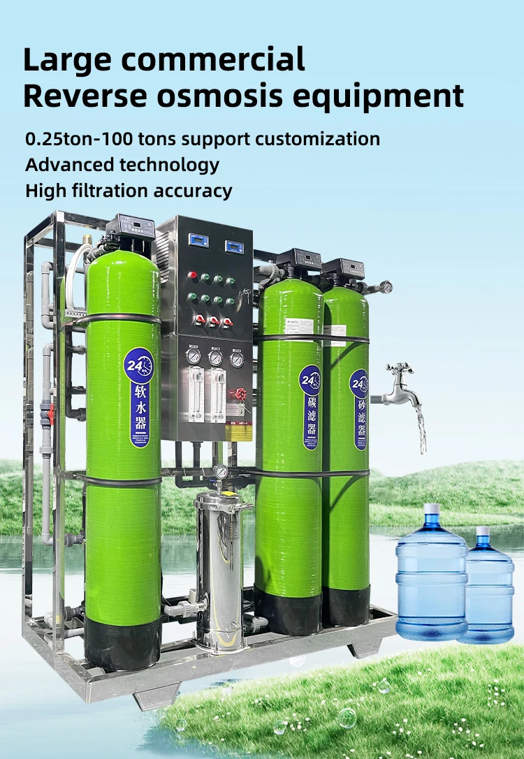 250L/H Commercial Pure Water Drinking Water Production Reverse Osmosis ...