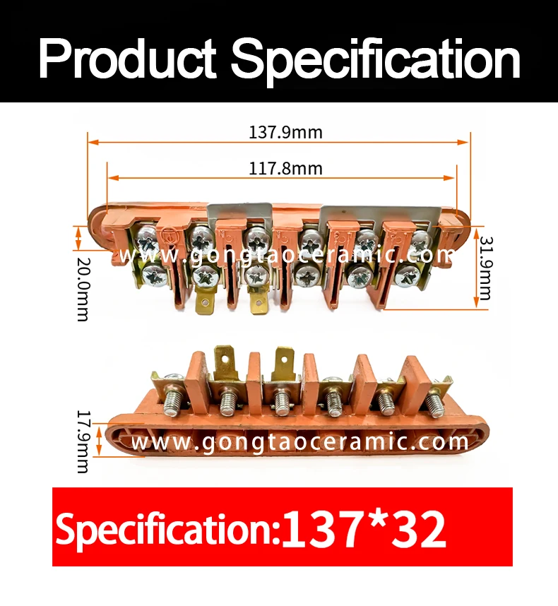 Customized Ceramic Terminal Blocks for Three Phase Motors