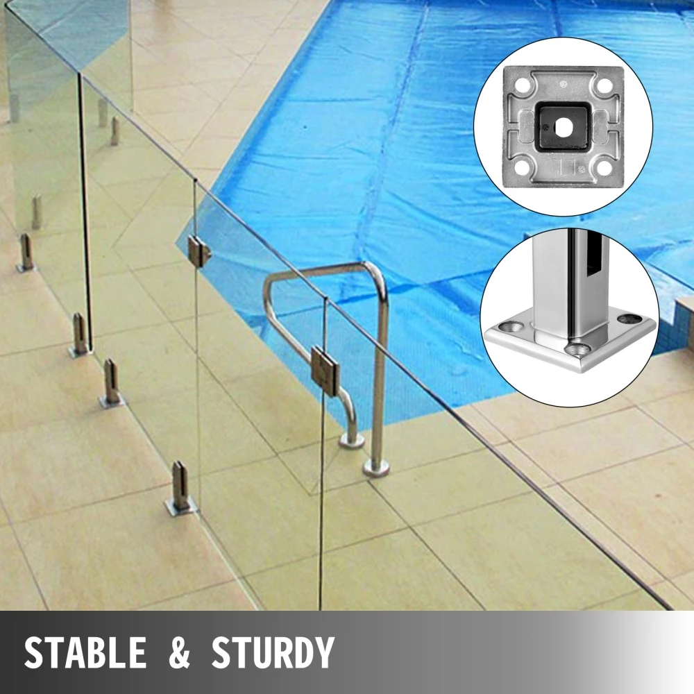 Stainless Steel Frameless Glass Railing Spigots Glass 12 Mm 2205 ...