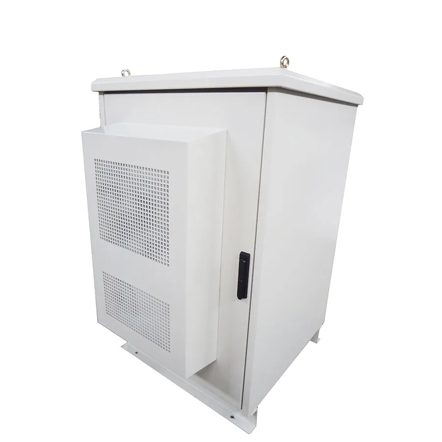 19'' Outdoor Street Cabinet Network Rack With Air Conditioner Cooling ...