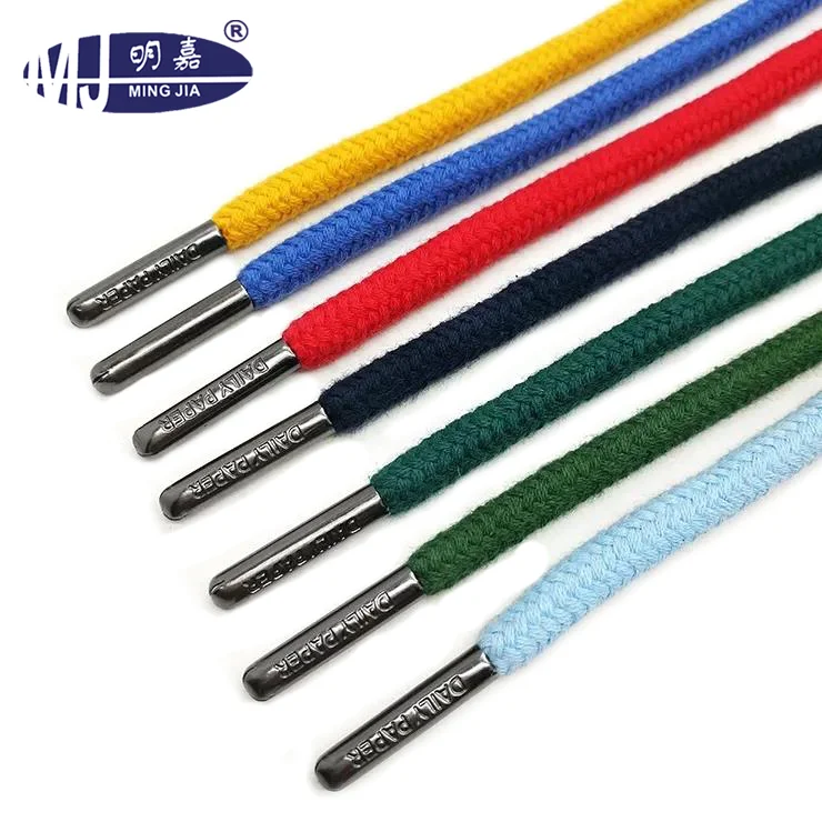 Wholesale Custom Logo Cotton Polyester Flat Round Hoodie Draw Cord ...