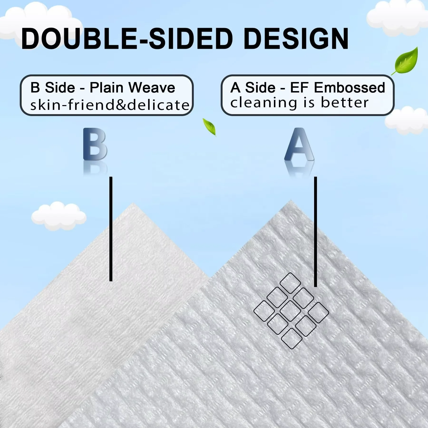 OEM 100% Organic Soft Cotton Hand and Facial Wash Tissues