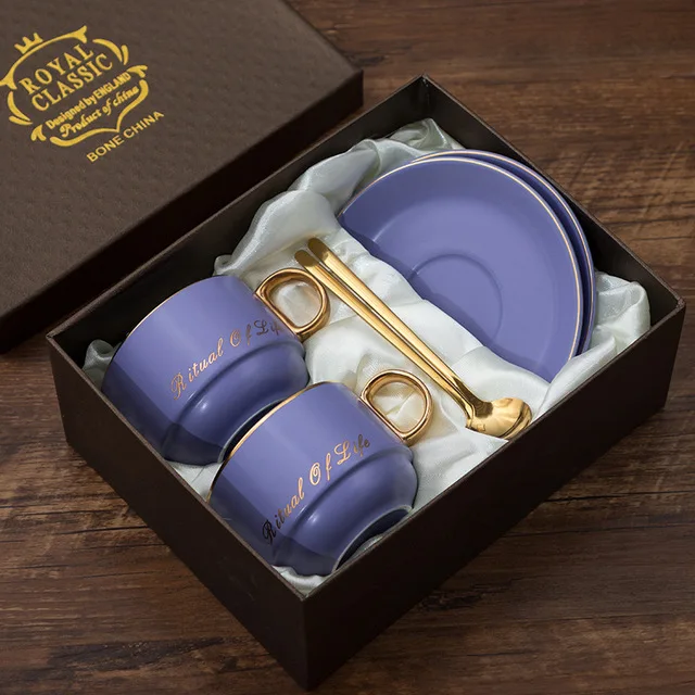 Luxury Ceramic Coffee Cup And Saucer Afternoon Tea Set With Gift Box ...