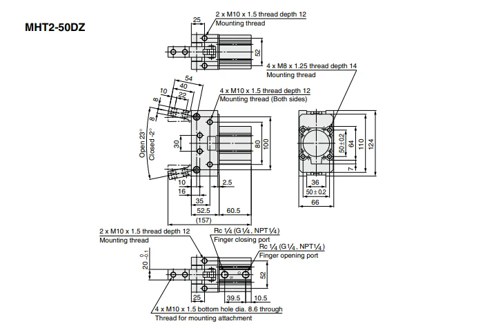 Air Gripper Toggle Type Mht2 Mht2-63d Mht2-63dz - Buy Air Gripper ...