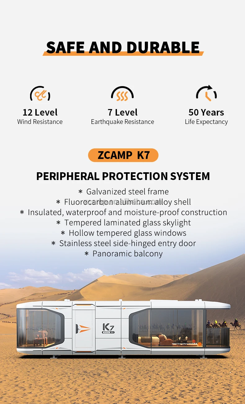 Zcamp New K7 Luxury Modular Hotel Capsule - Eco Friendly