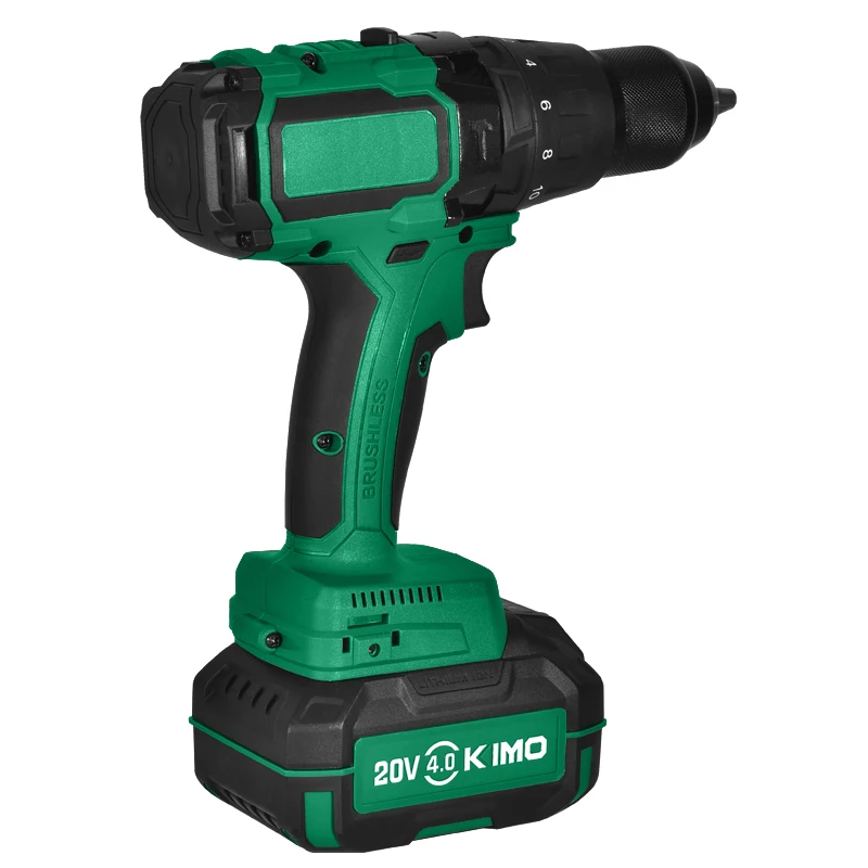 Kimo 20v Cordless Variable Speed Electric Drill Rechargeable Brushless ...