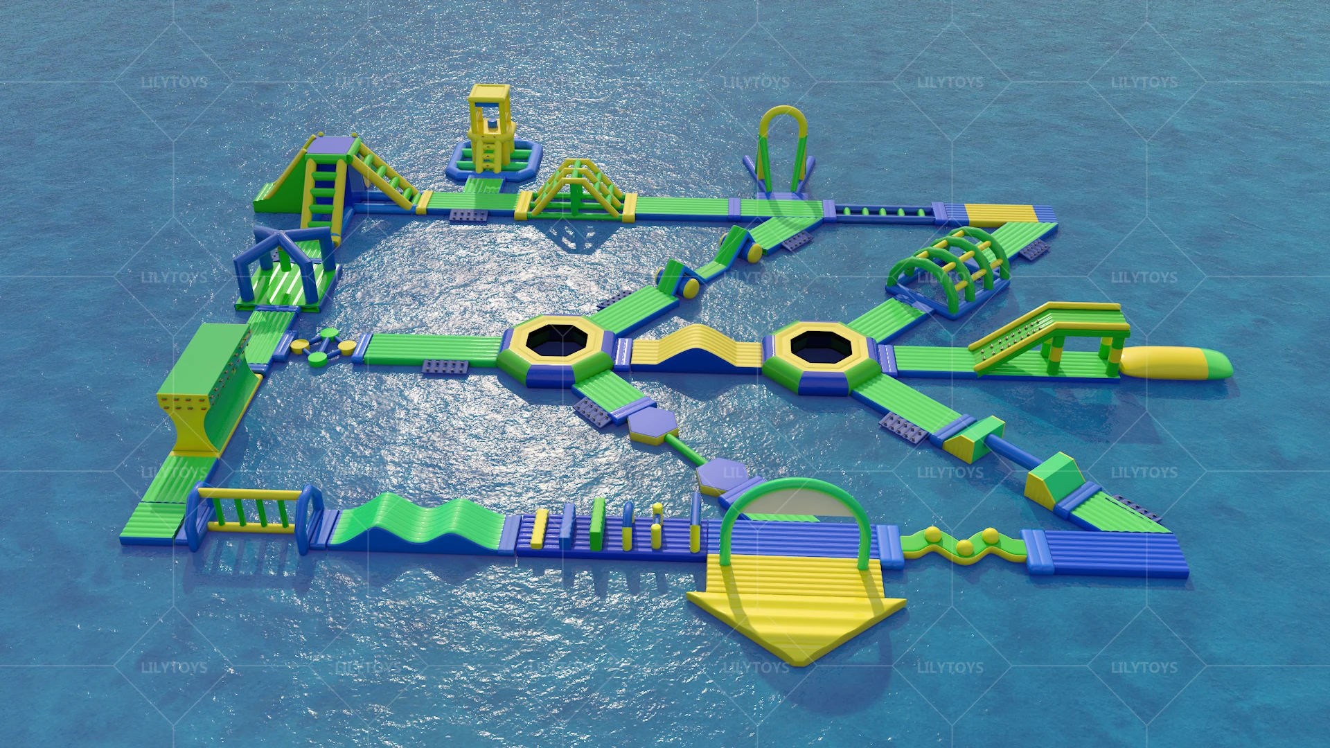 Floating Island Inflatable Water Park Inflatable Aqua Park Inflatable ...