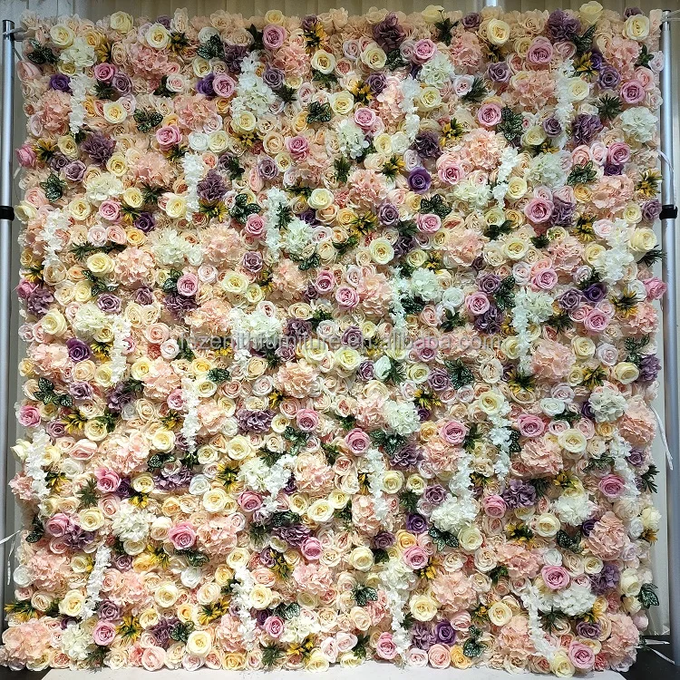 Custom Roll up Flower Wall Backdrop Decor Cloth 8ft X 8ft