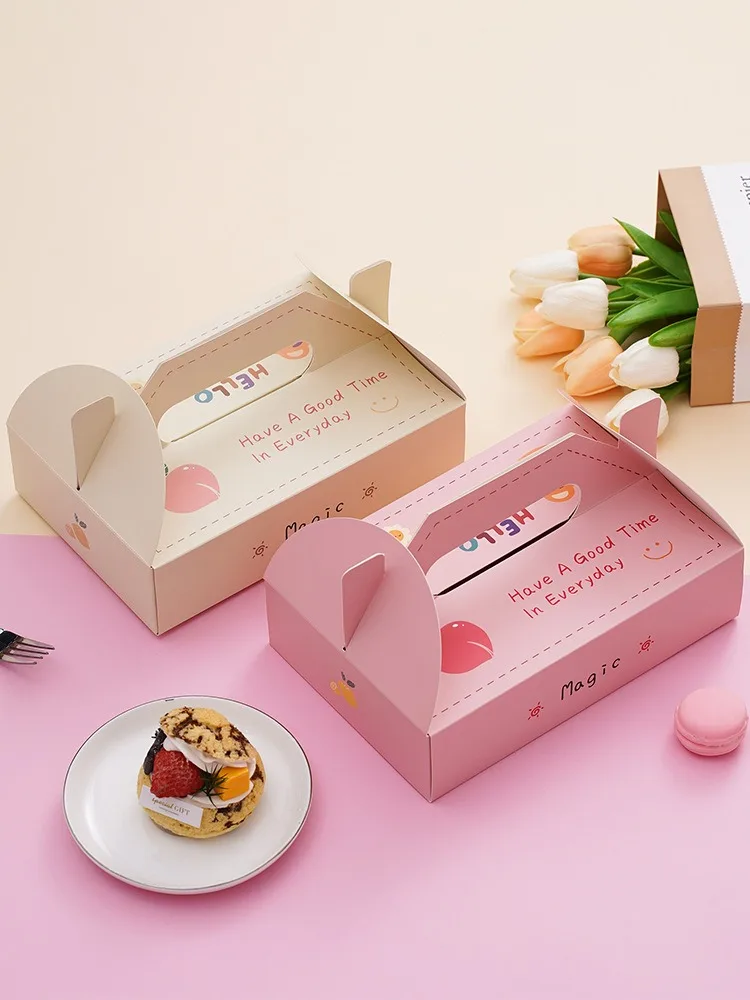 Custom Dessert Baking Packing Box Macaron Dessert French Scone Pastry ...