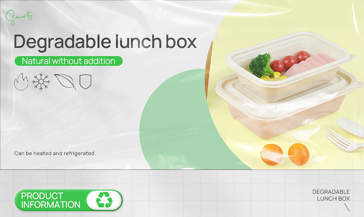 2 Compartment Packaging Bio Degradable Cornstarch Lunch Box With Lid ...