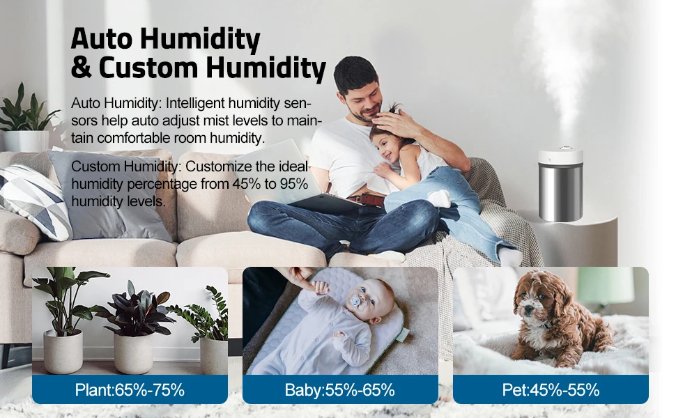 4L Stainless Steel Water Tank Humidifier Stainless Ultrasonic ...