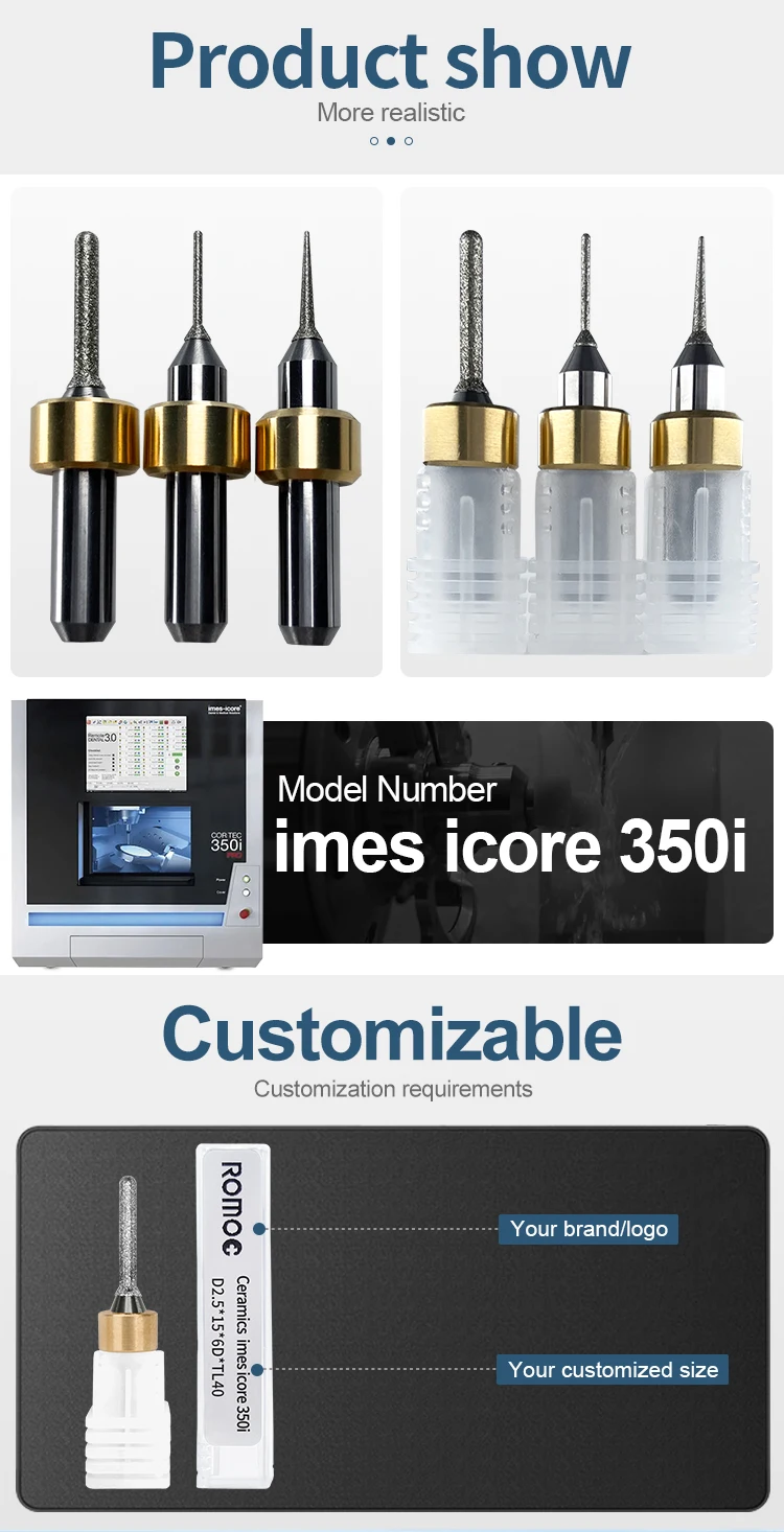 Milling Bur Coating Bur Dental Milling 350i Glass Ceramic Imes Icore ...